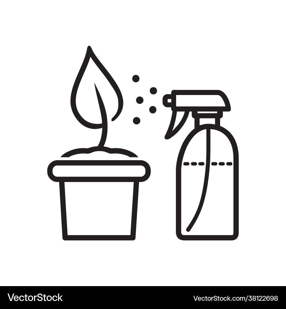 Spraying plant pressure sprayer icon Royalty Free Vector