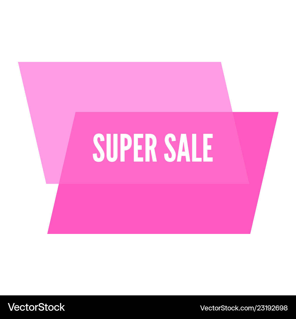 Super sale sticker with abstract geometric forms Vector Image