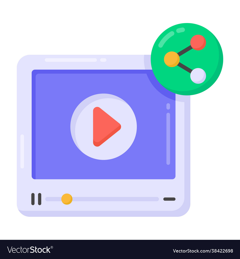 Video sharing Royalty Free Vector Image - VectorStock