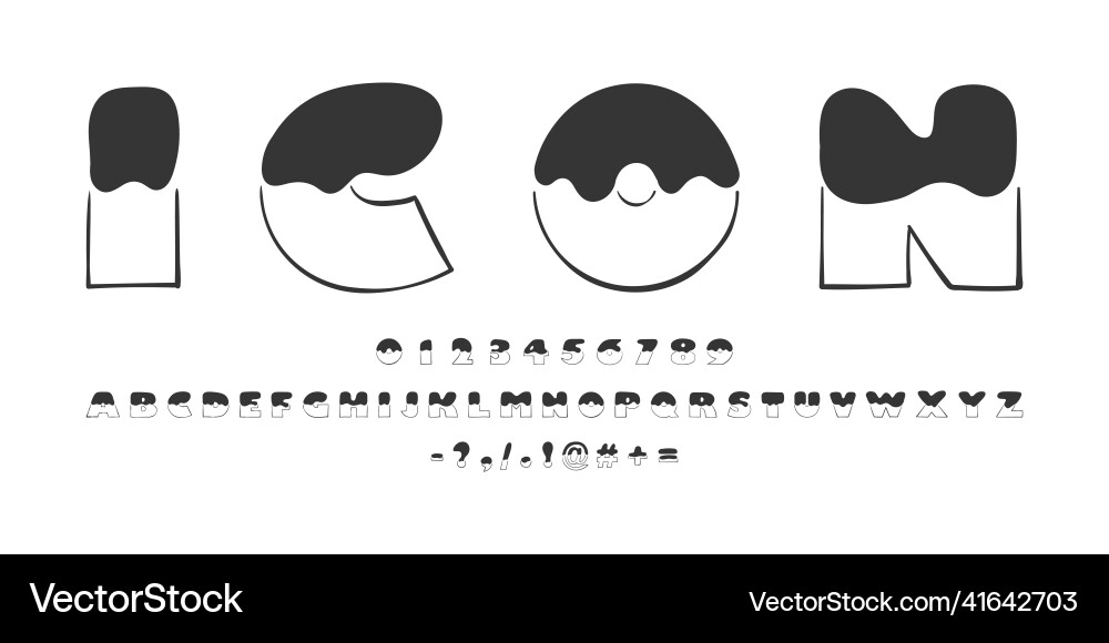 Abstract font works well in large to medium sizes Vector Image