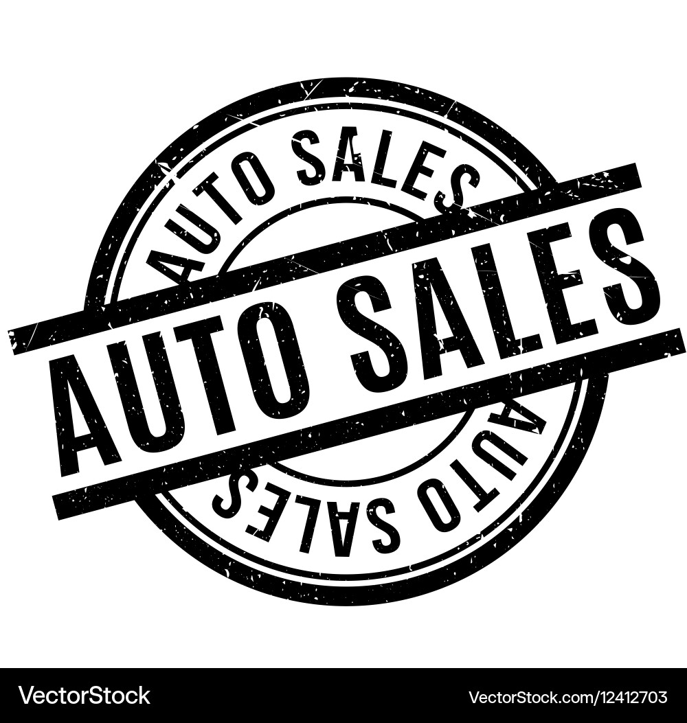 Auto sales rubber stamp Royalty Free Vector Image