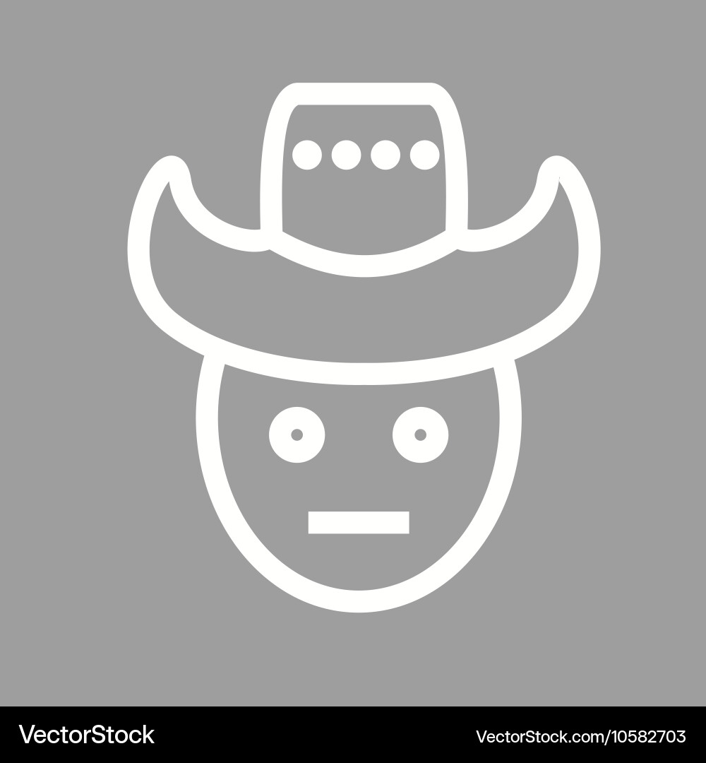 Cowboy wild man icon image can also be used Vector Image