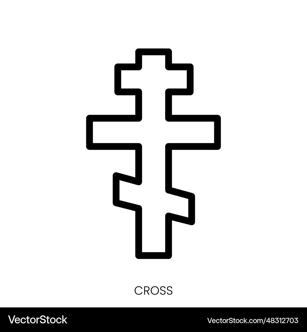 Cross icon line art style design isolated Vector Image