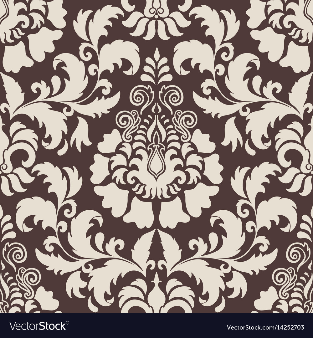 Damask seamless pattern element Royalty Free Vector Image