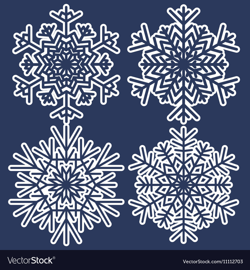 Decorative abstract snowflake Royalty Free Vector Image