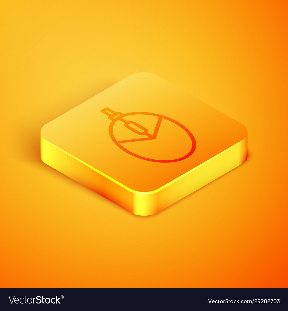Isometric line computer mouse gaming icon isolated