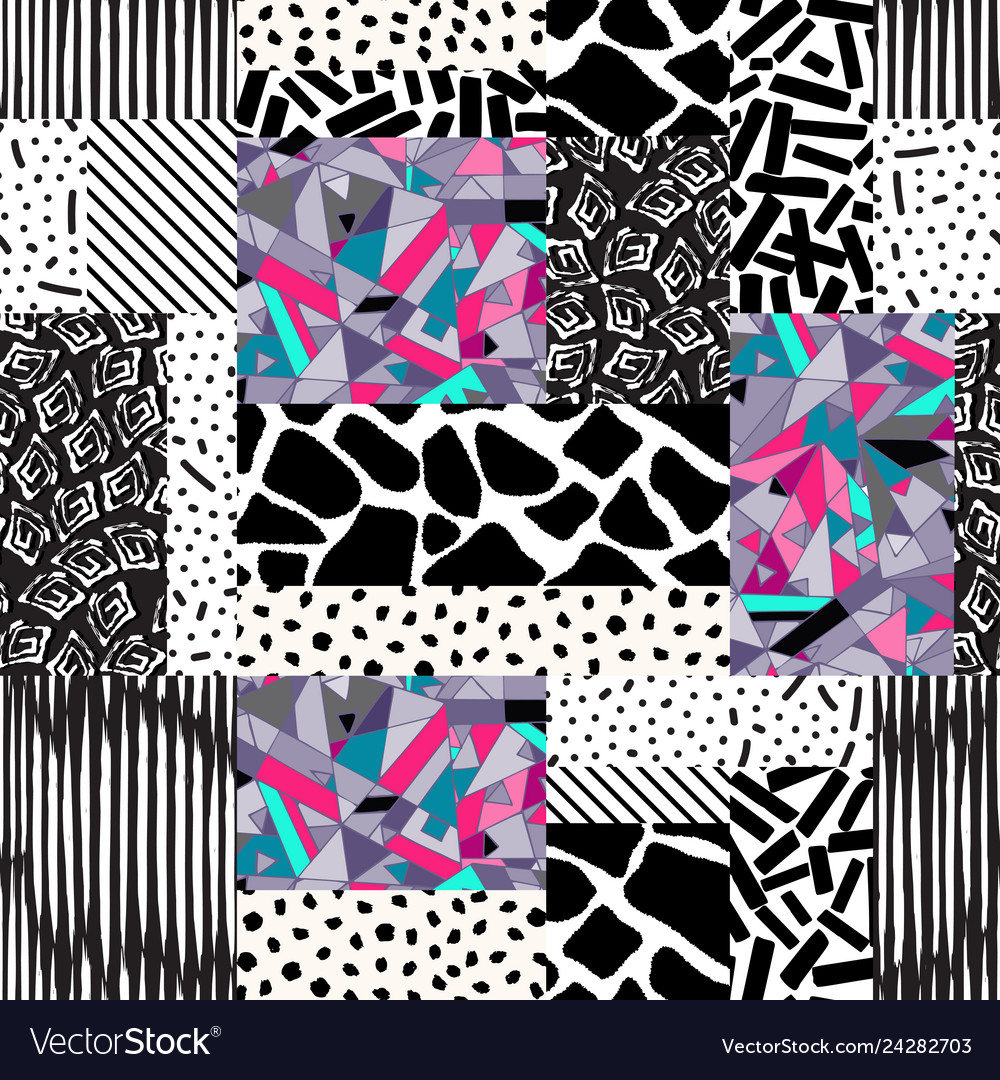 Patchwork seamless texture Royalty Free Vector Image