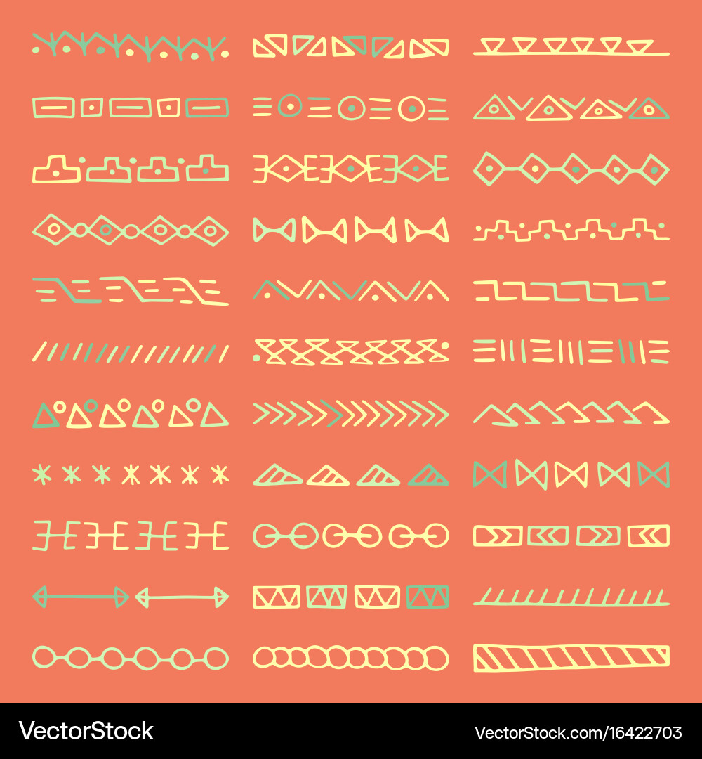 Set of hand drawn dividers Royalty Free Vector Image
