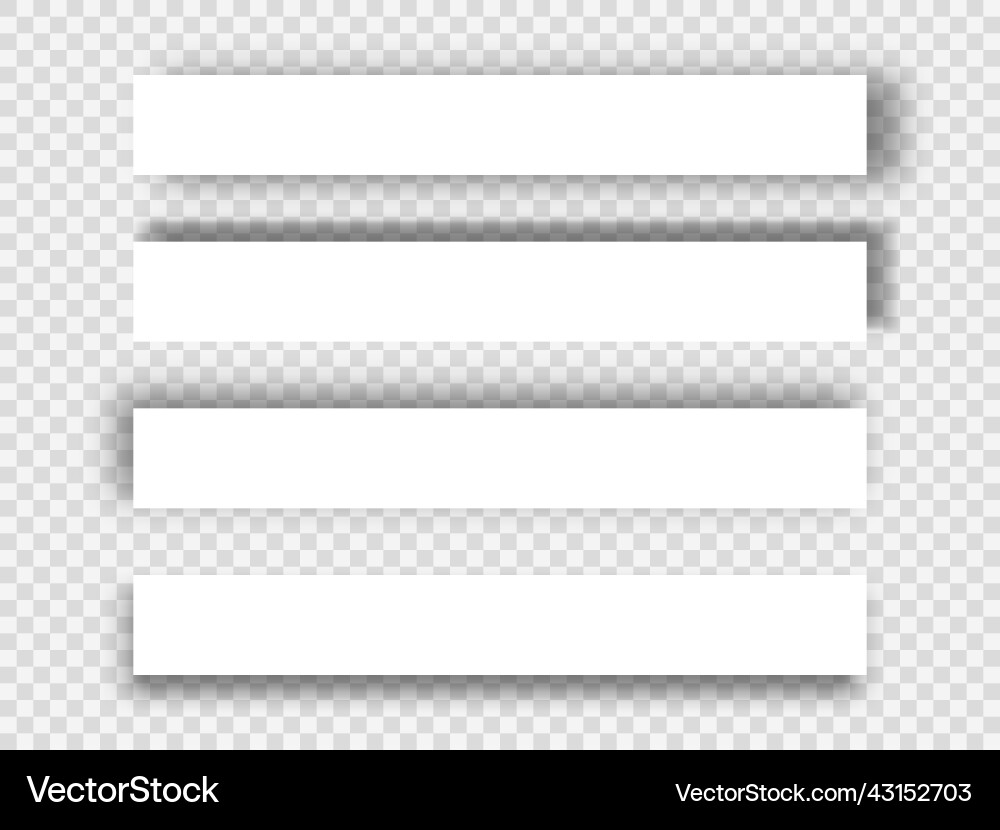 Set of paper with shadows Royalty Free Vector Image