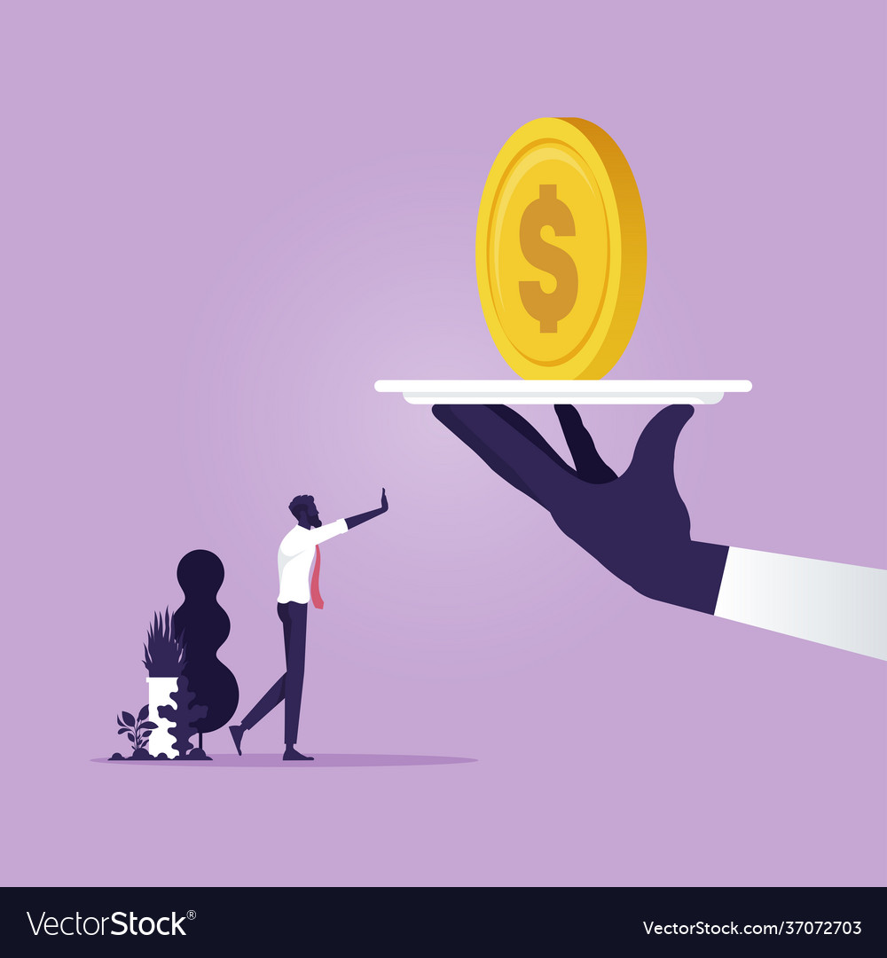 Stop corruption Royalty Free Vector Image - VectorStock