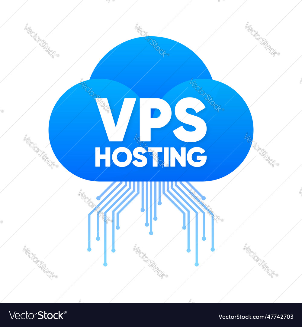 Vps hosting virtual private server web hosting Vector Image
