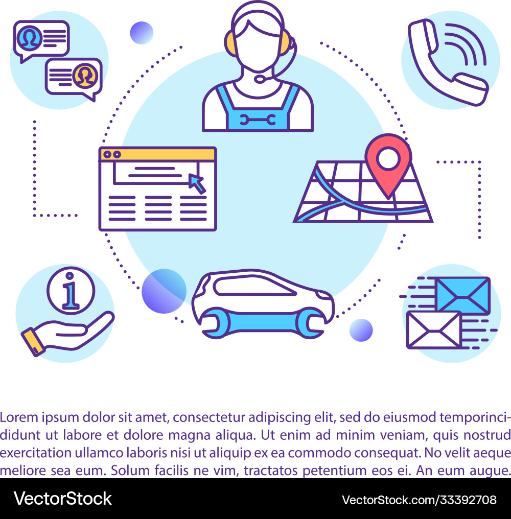 Booking vehicle service concept icon with text Vector Image
