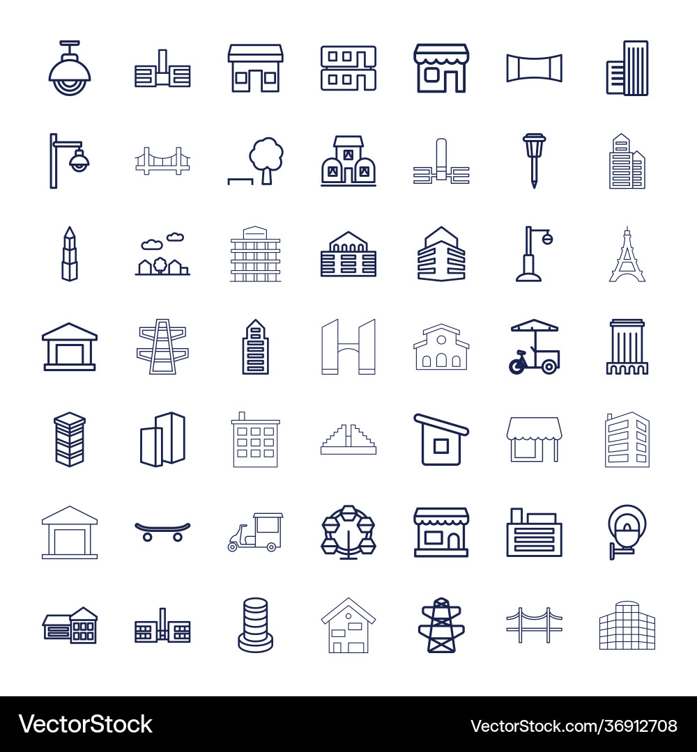 City icons Royalty Free Vector Image - VectorStock