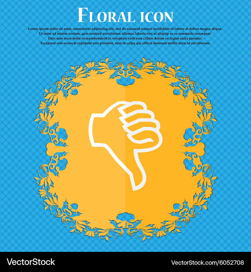 Dislike sign icon thumb down hand finger Vector Image