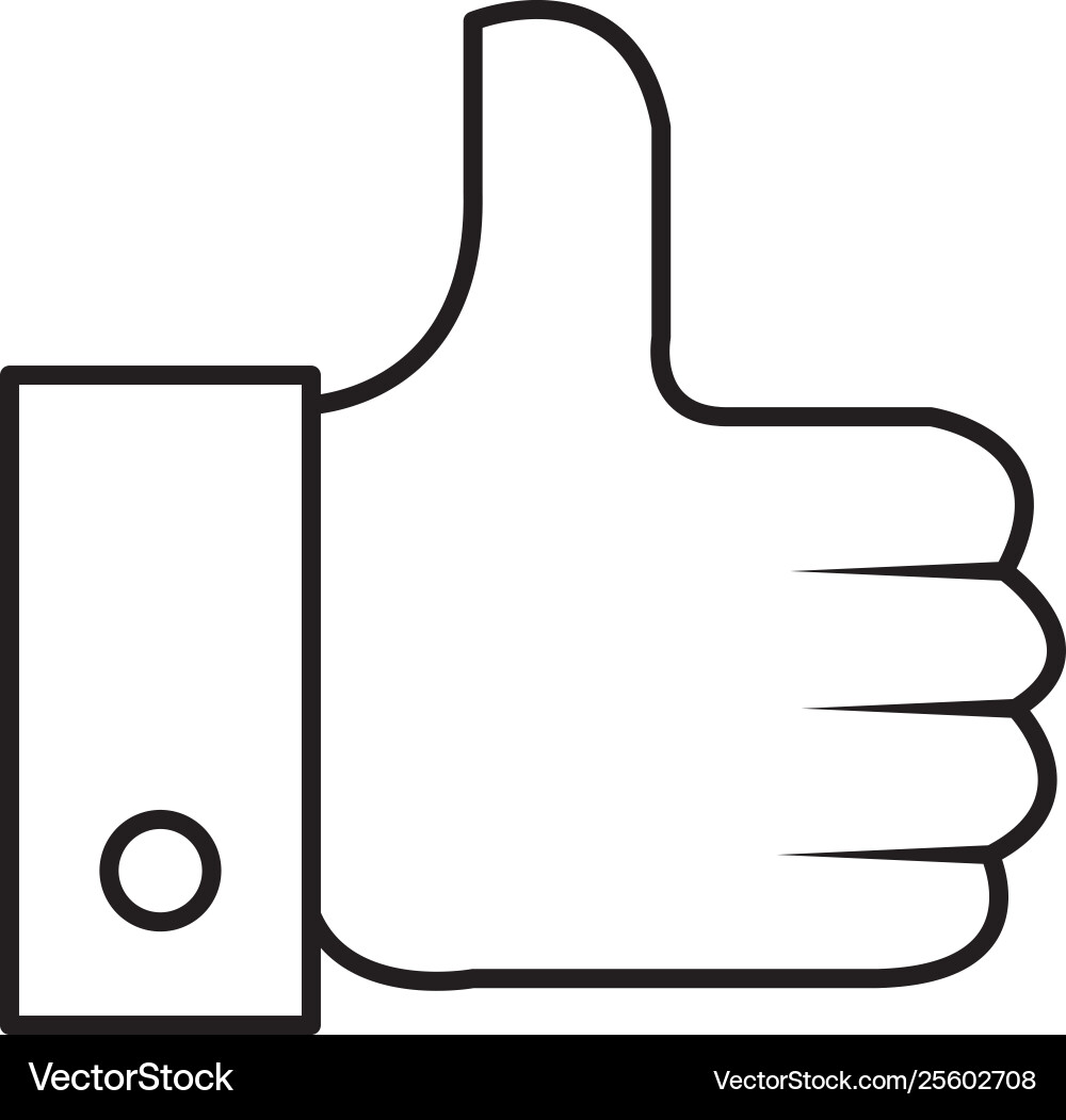 Hand like social media icon Royalty Free Vector Image