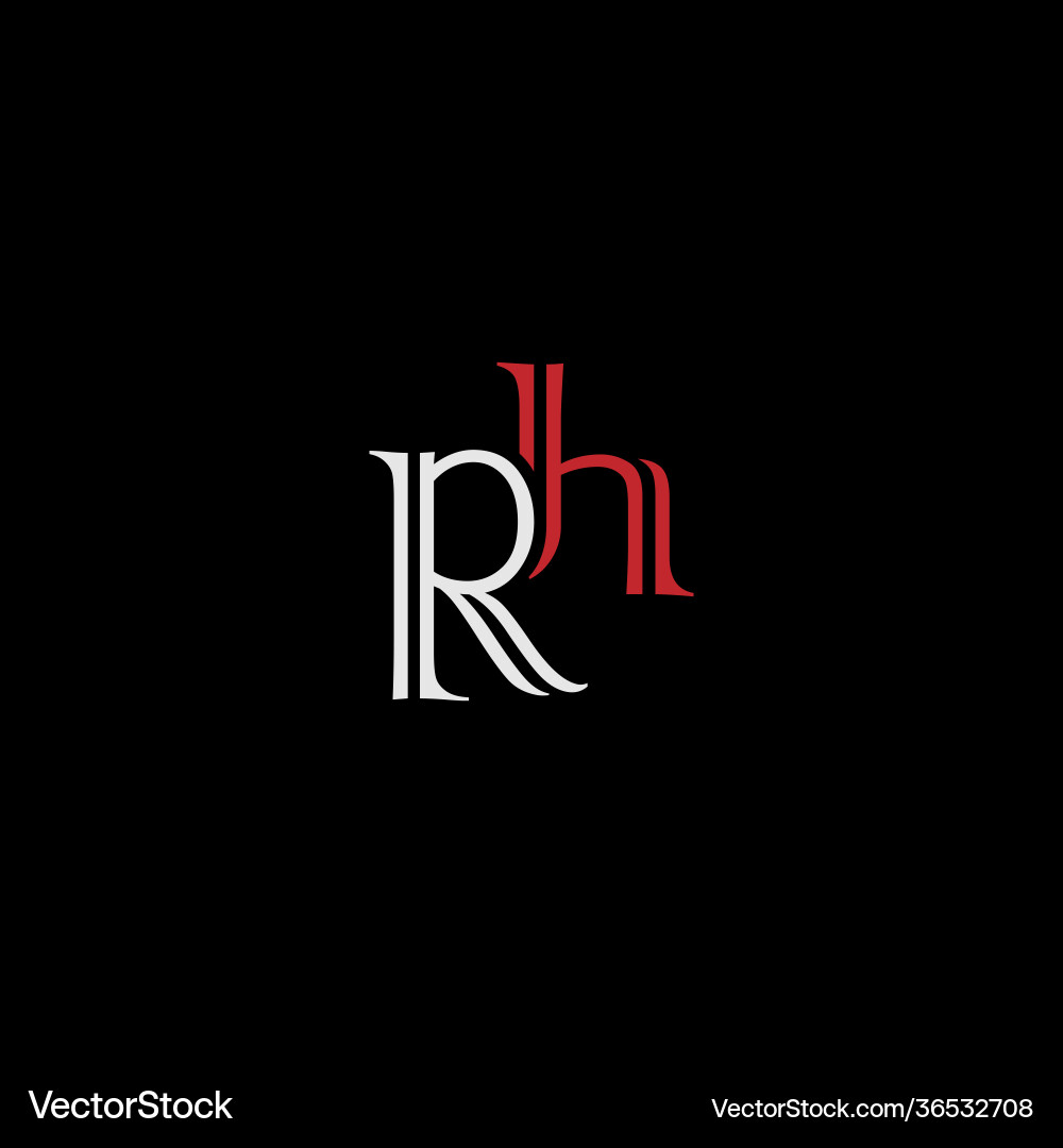 Hr or rh abstract outstanding professional Vector Image
