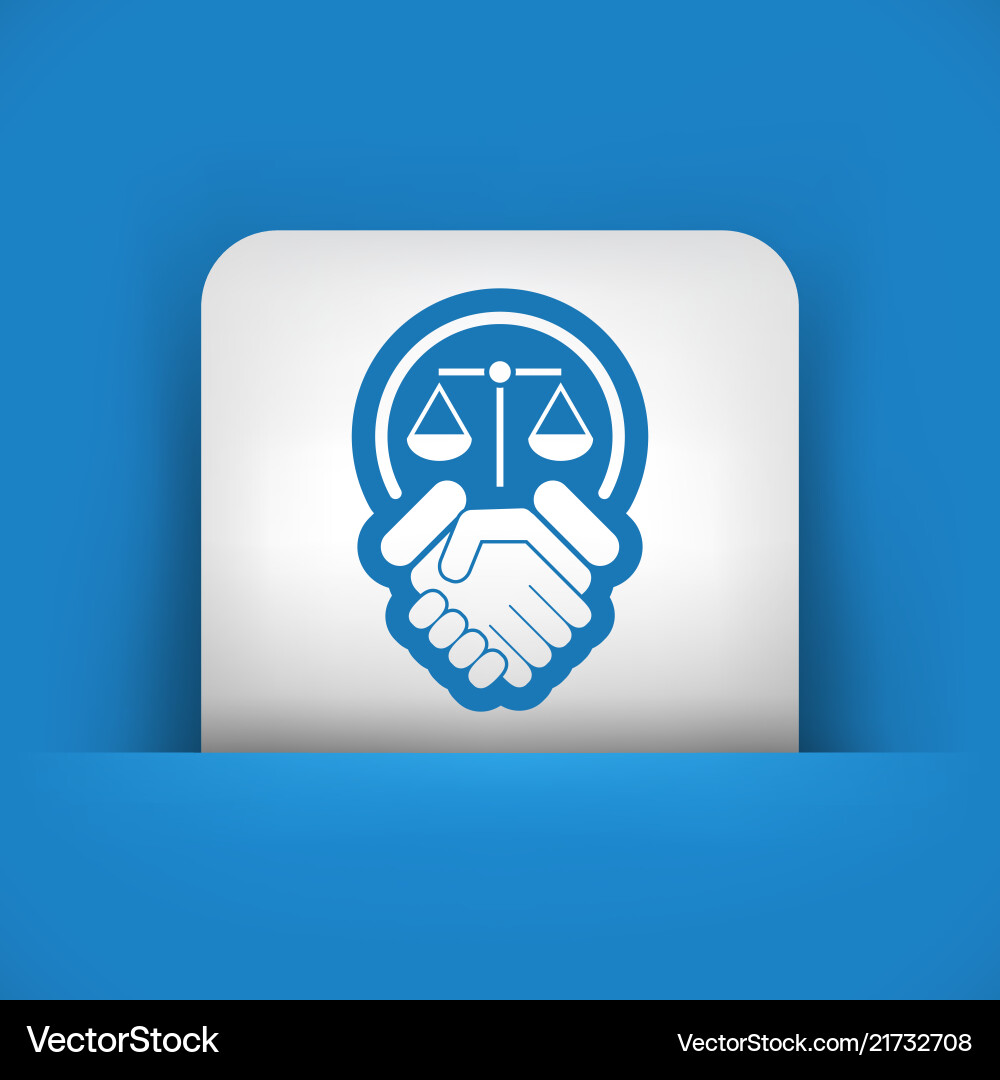 Legal agreement icon Royalty Free Vector Image