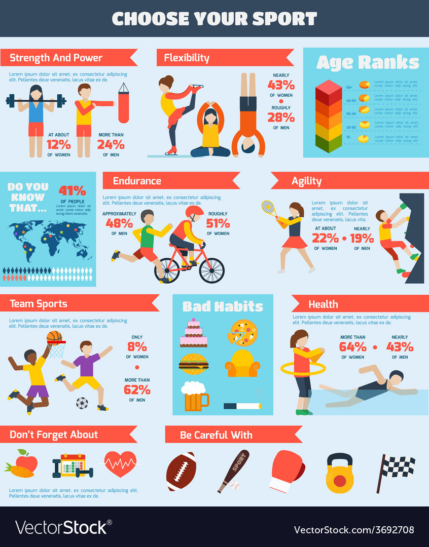 Sports infographics set Royalty Free Vector Image Sports infographics set Royalty Free Vector Image