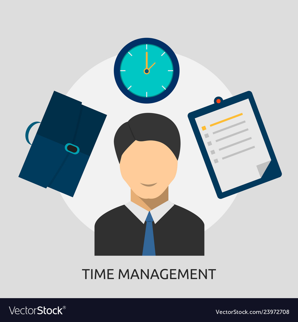 Time management conceptual design Royalty Free Vector Image