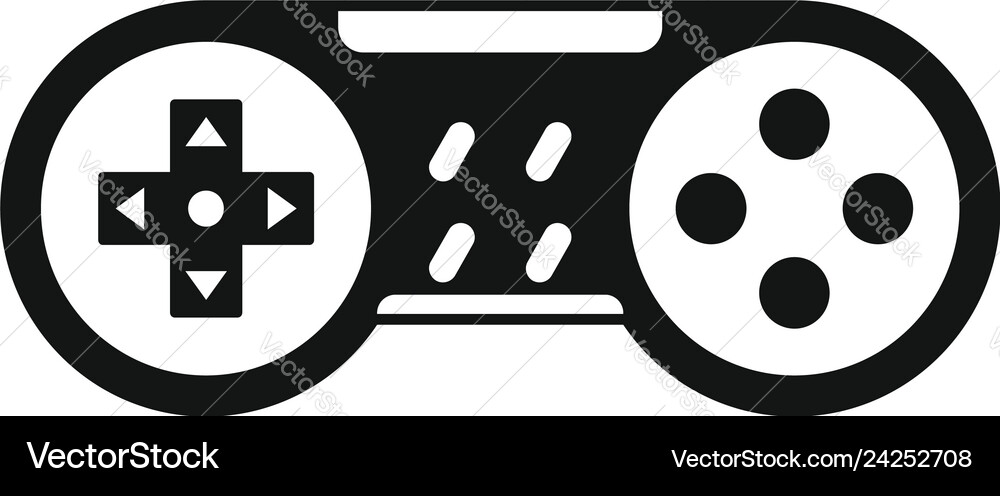 Video game joystick icon simple style Royalty Free Vector