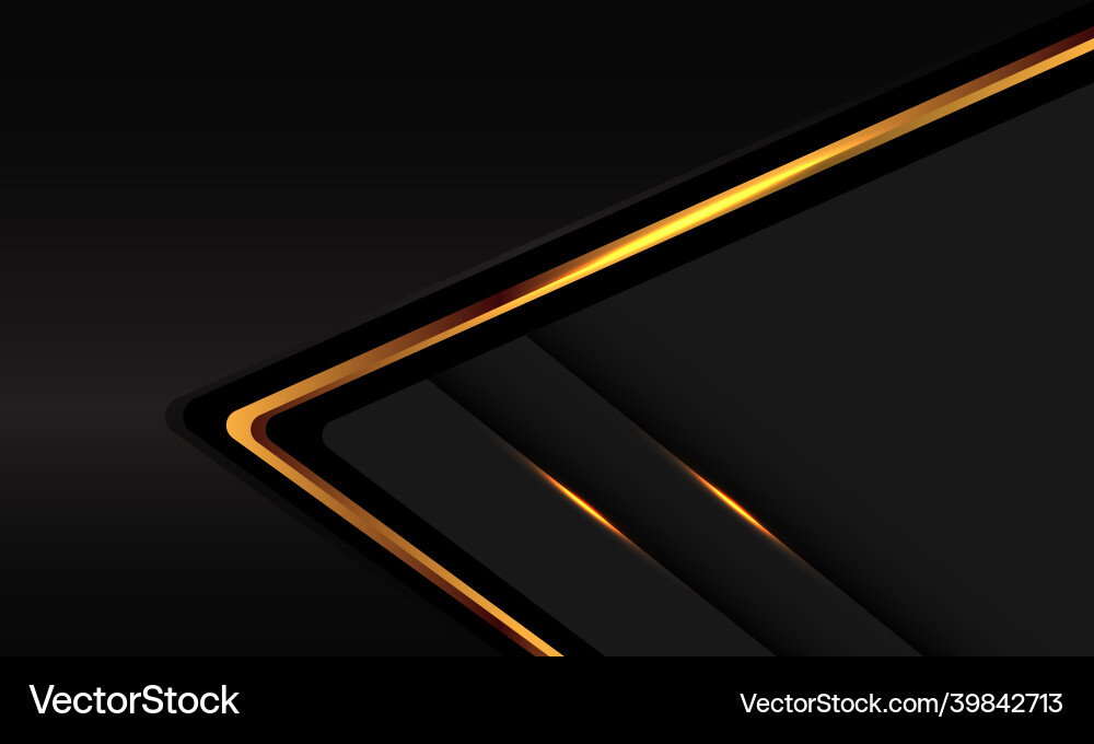 Abstract grey metallic gold arrow metallic Vector Image