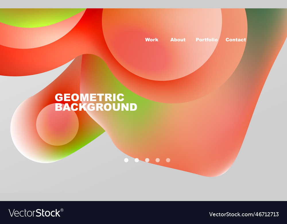 Abstract liquid background for your landing page Vector Image
