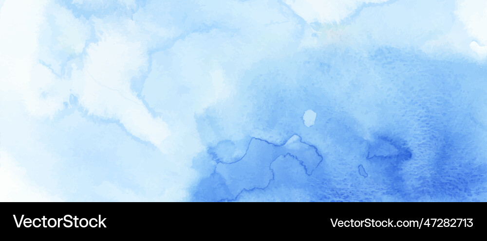 Abstract soft blue watercolor for the background Vector Image