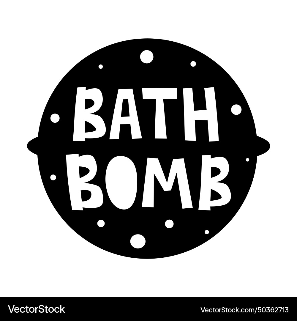 Cartoon bath salt bomb isolated on white Vector Image