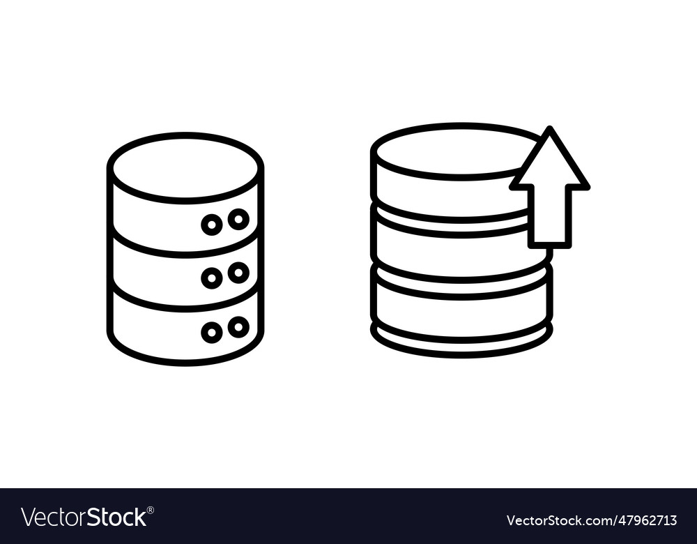 Database icon server storage Royalty Free Vector Image Database icon server storage Royalty Free Vector Image
