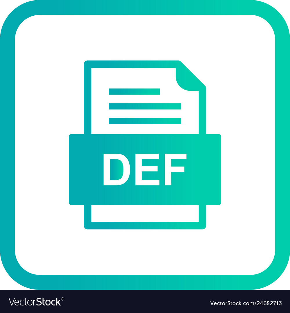 Def File Document Icon Royalty Free Vector Image