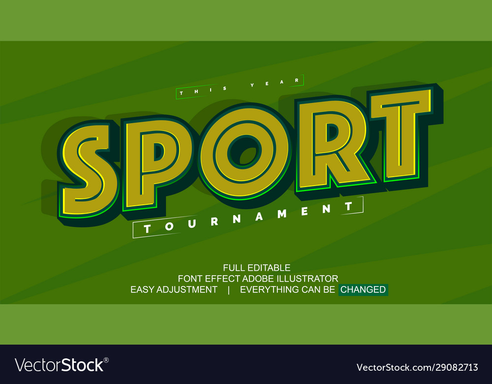 Ext effect template easy editable and customize Vector Image