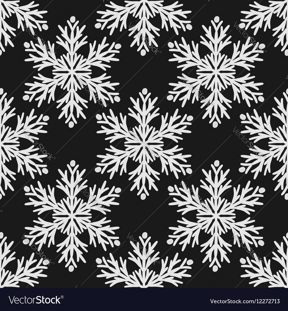 Falling snow seamless pattern white Royalty Free Vector
