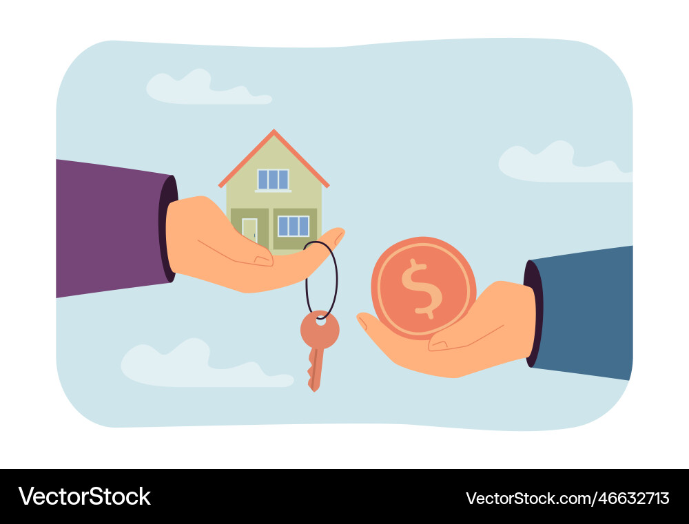 Person buying house Royalty Free Vector Image - VectorStock