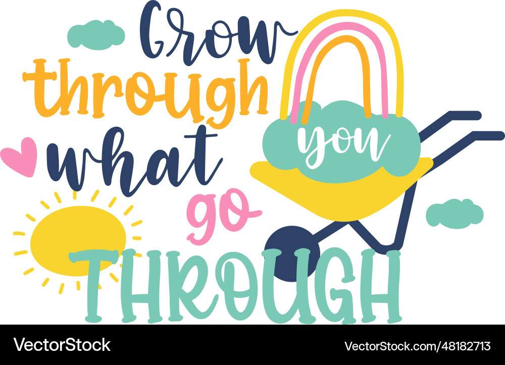 Positive vibes inspirational hand drawn Royalty Free Vector