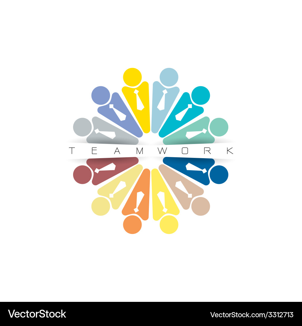 Team partners friends sign design template Vector Image