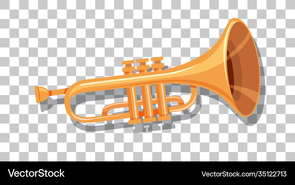 Trumpet isolated on transparent background Vector Image