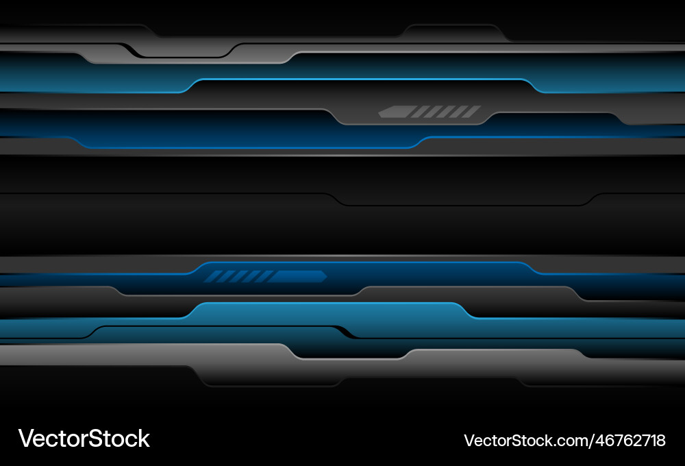 Abstract blue grey black cyber line geometric Vector Image