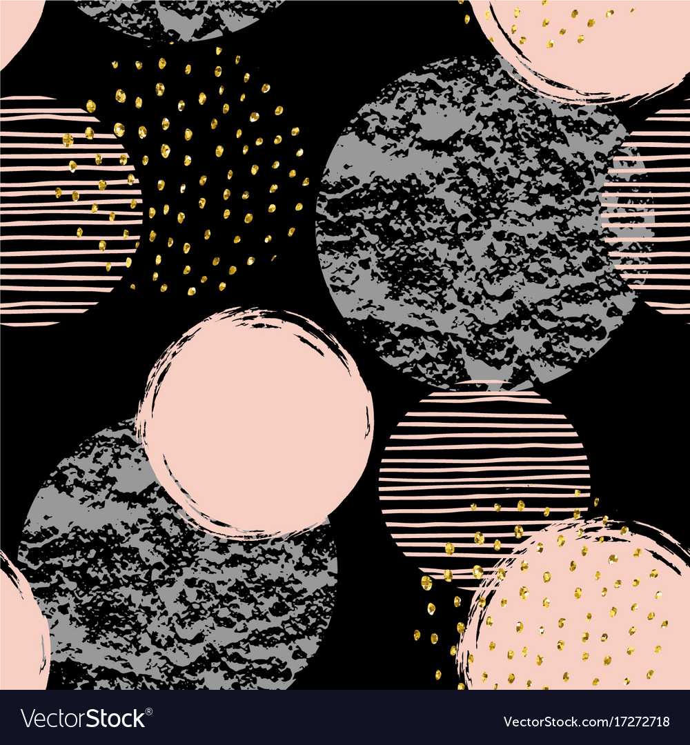 Abstract geometric seamless pattern with circles Vector Image