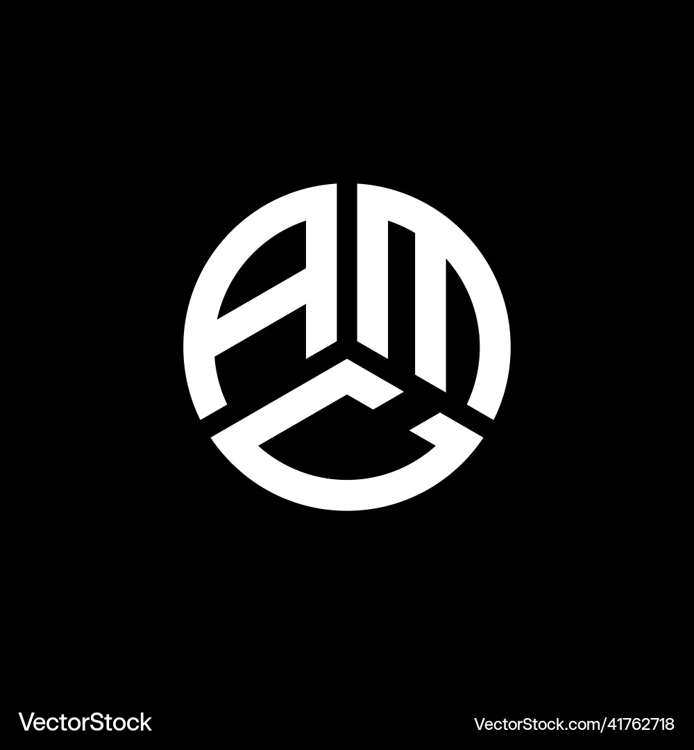 Amc letter logo design on white background Vector Image