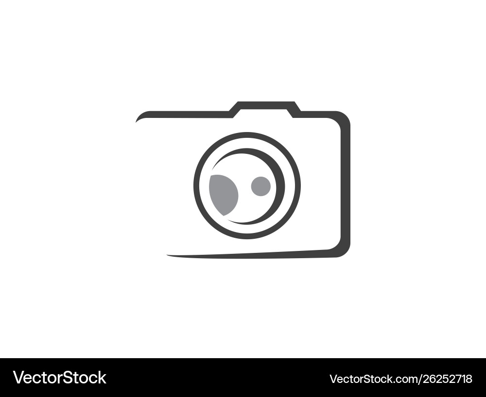 Camera photography icon for logo design Royalty Free Vector