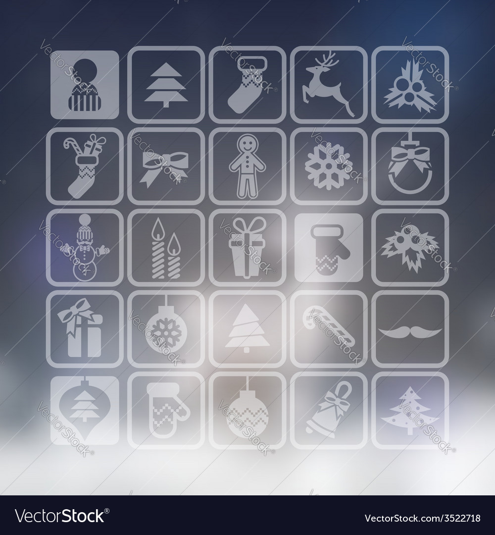 Christmas icons set Royalty Free Vector Image - VectorStock