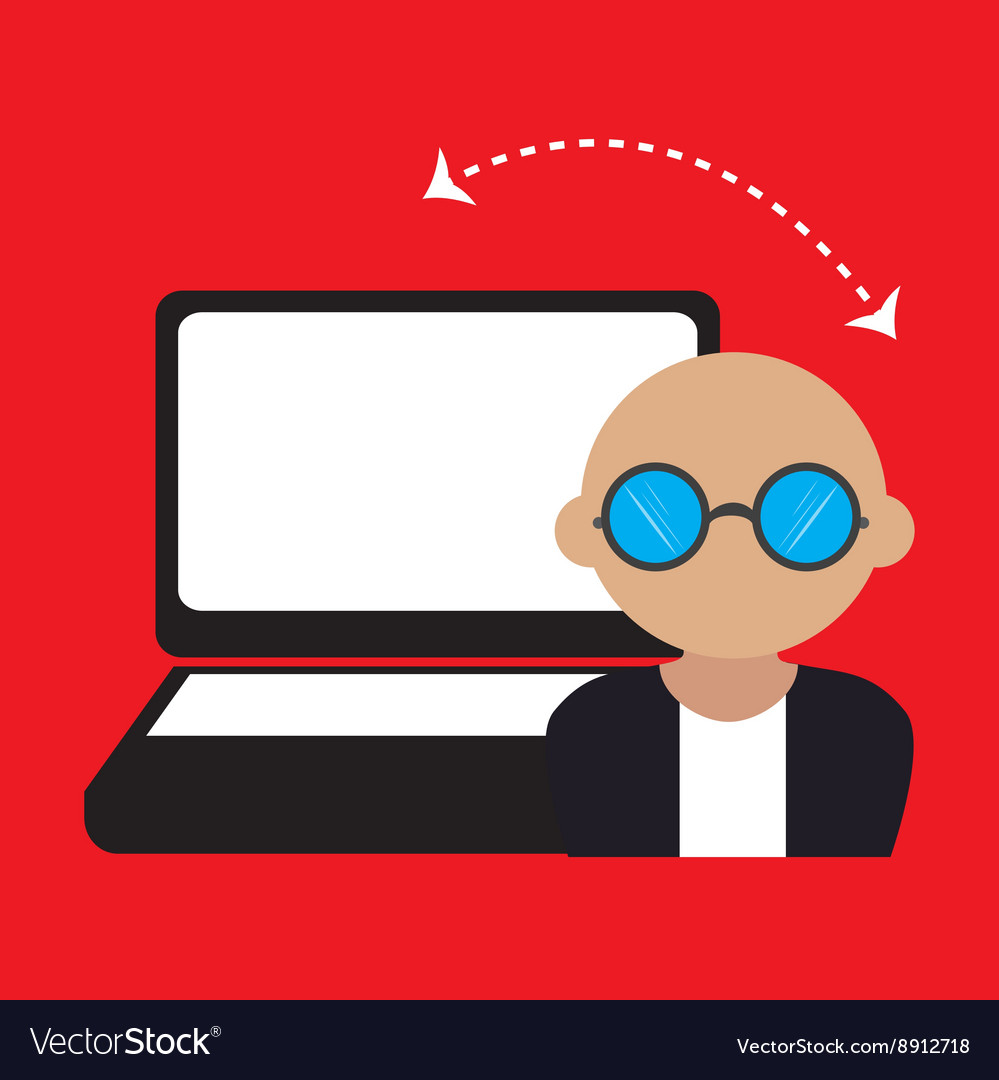 Computer user design Royalty Free Vector Image