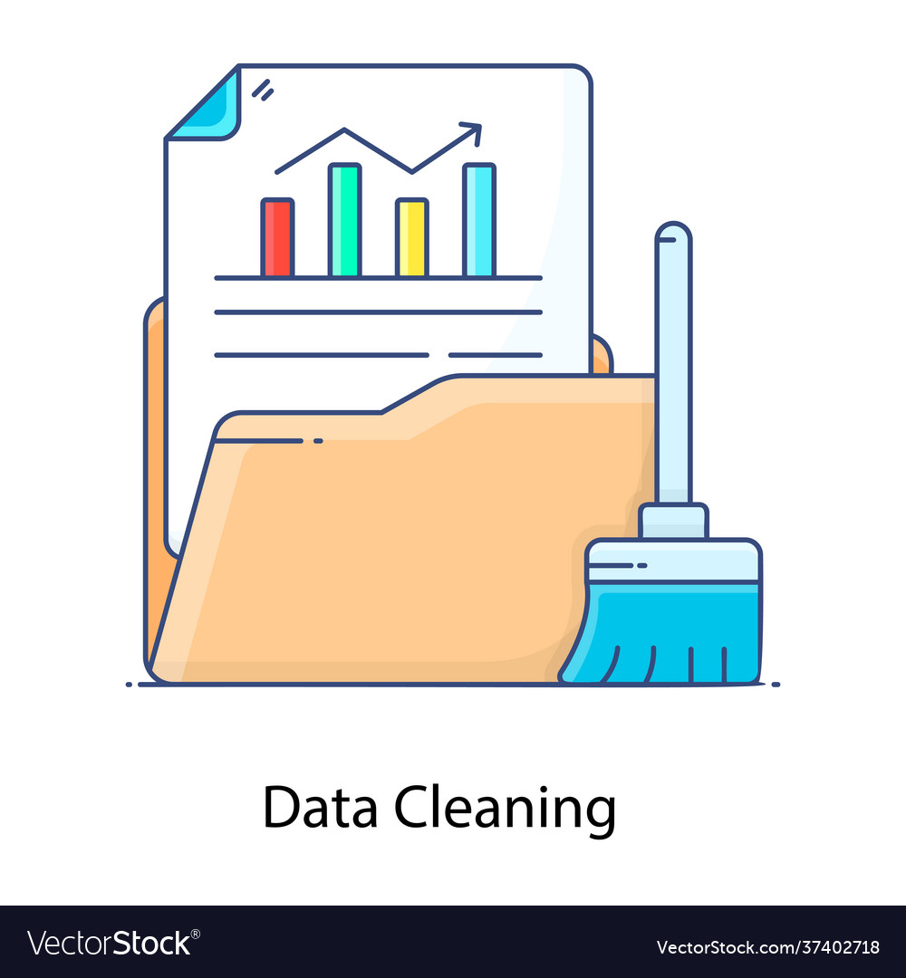 Data cleaning Royalty Free Vector Image - VectorStock