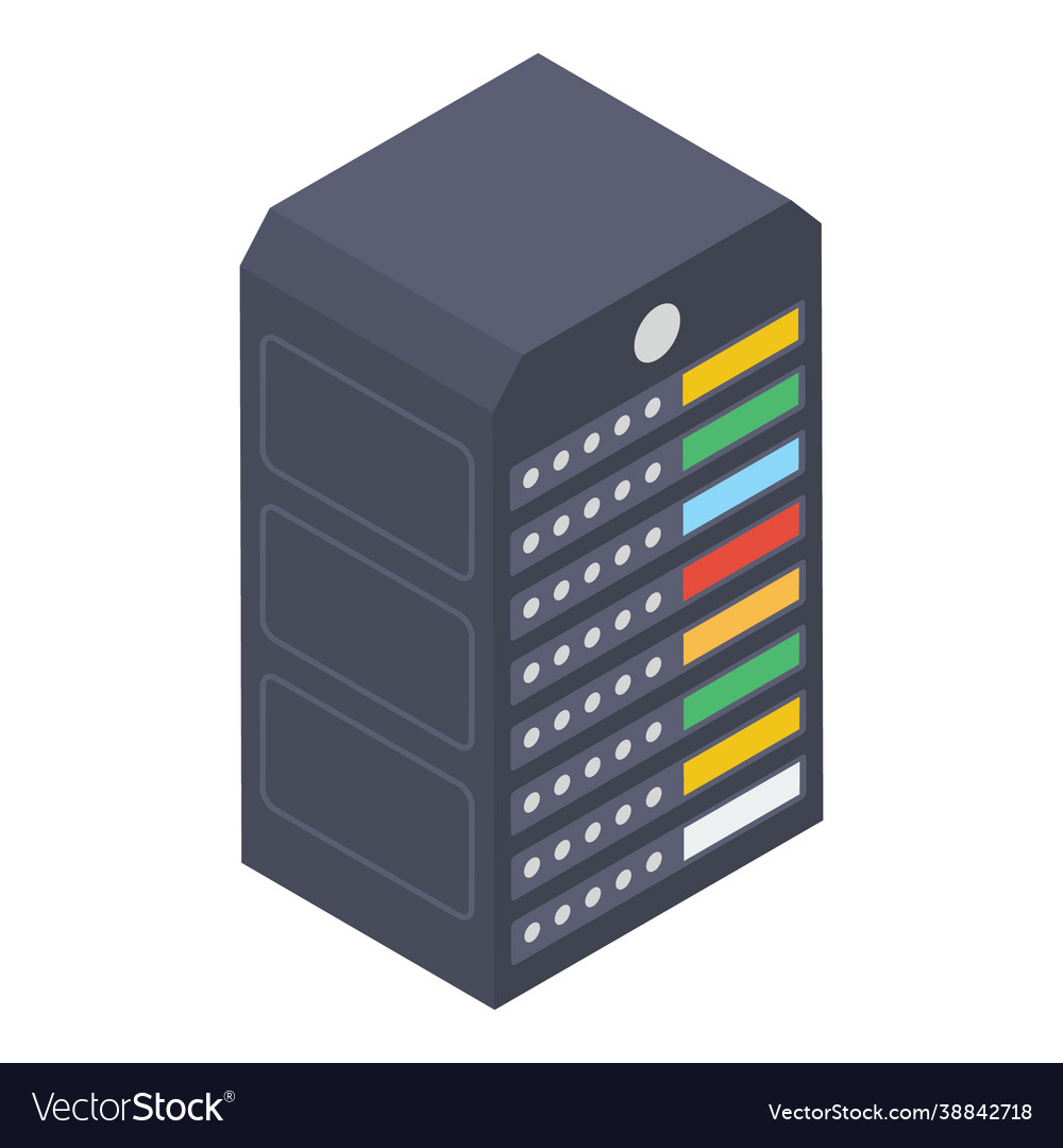 Data server rack Royalty Free Vector Image - VectorStock