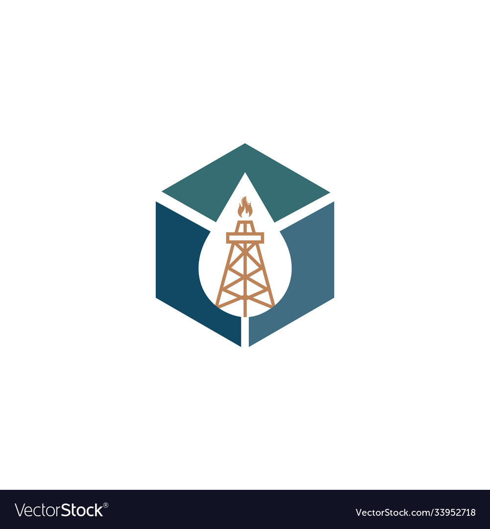 Gas and oil logo template design symbol icon Vector Image