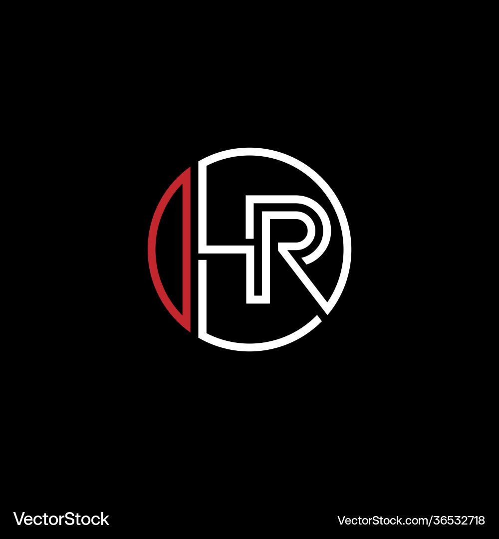 Hr or rh abstract outstanding professional Vector Image