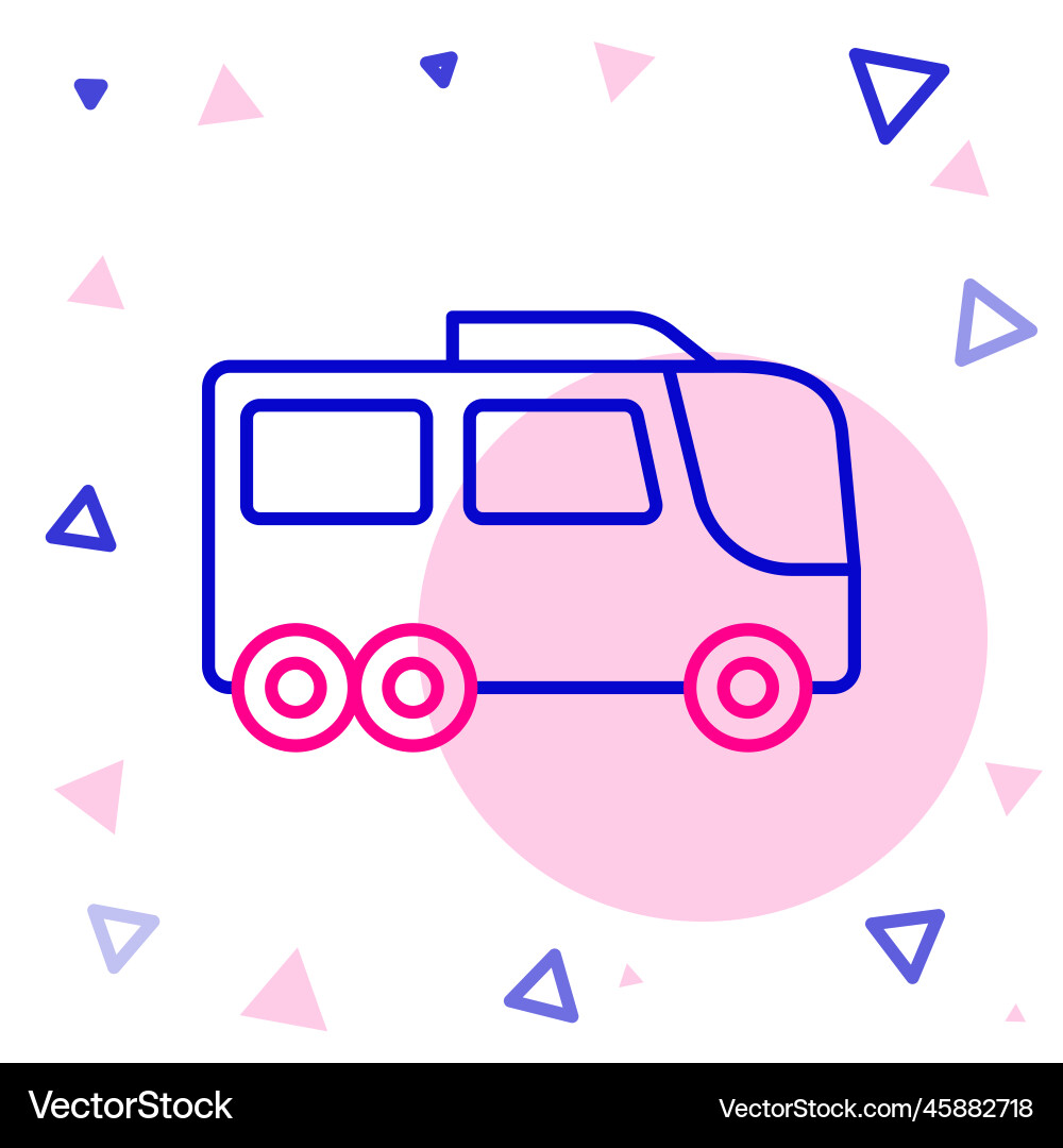 Line bus icon isolated on white background Vector Image