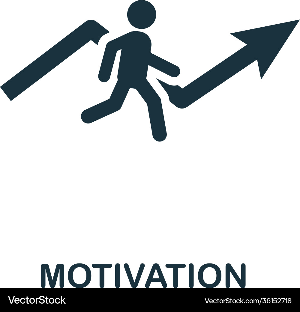 Motivation icon symbol creative sign from Vector Image