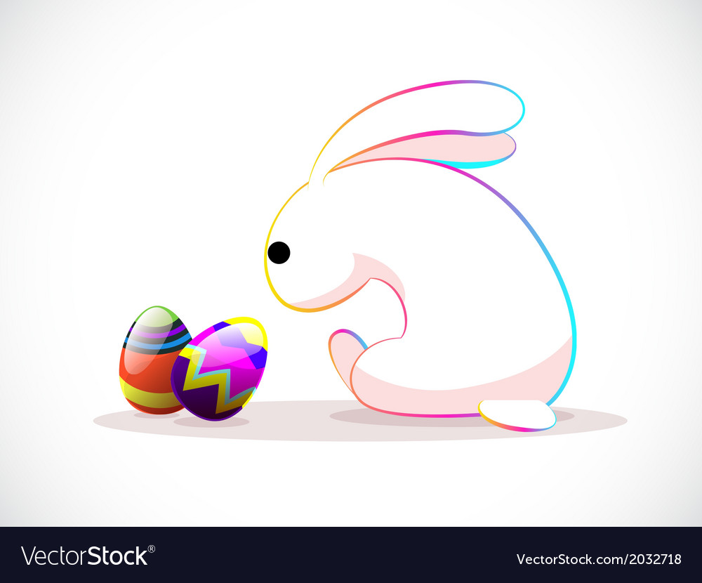 Rabbit easter Royalty Free Vector Image - VectorStock