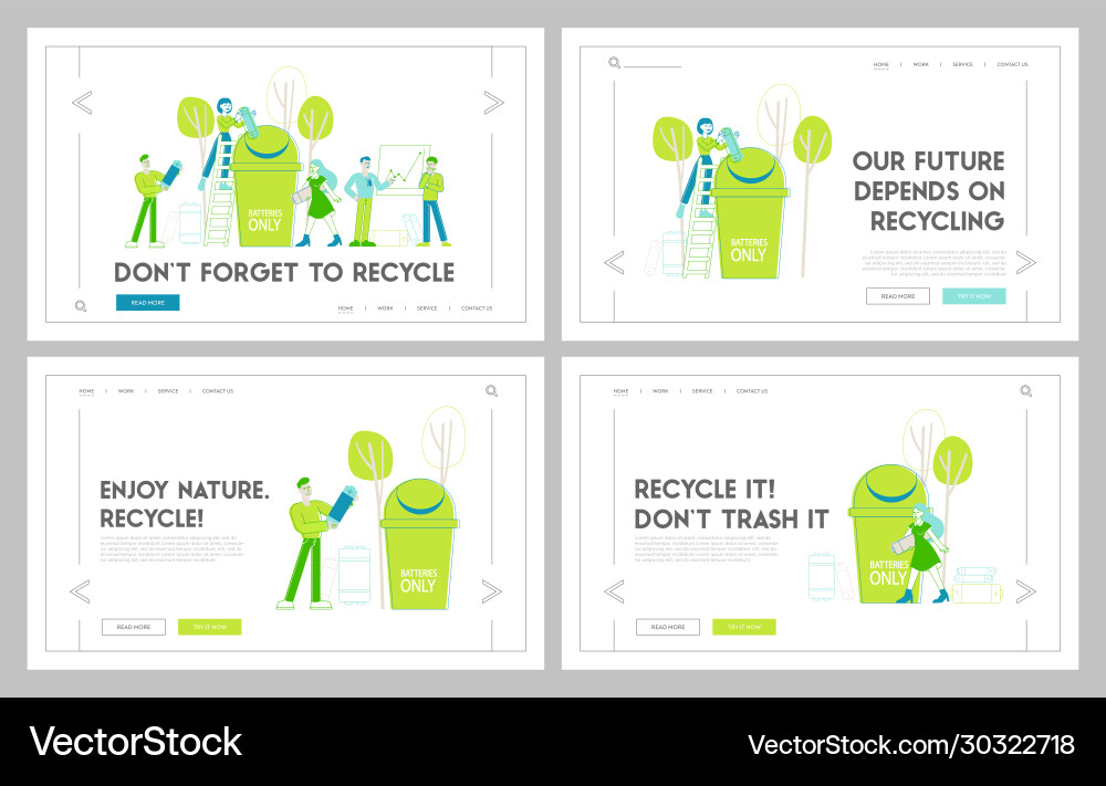 Reduce earth planet pollution landing page Vector Image